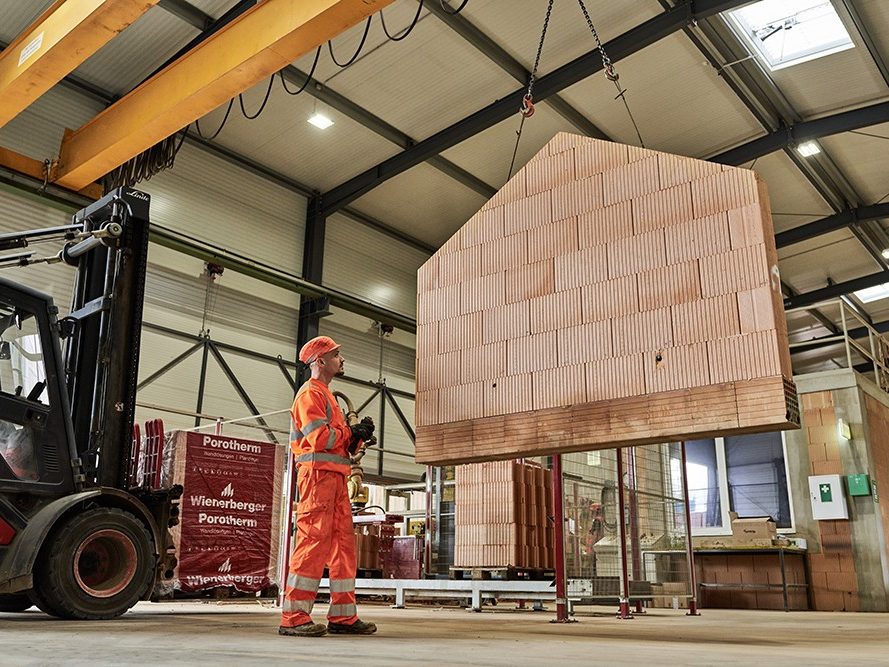 Modern Construction: wienerberger Relies on Prefabricated Brick Wall